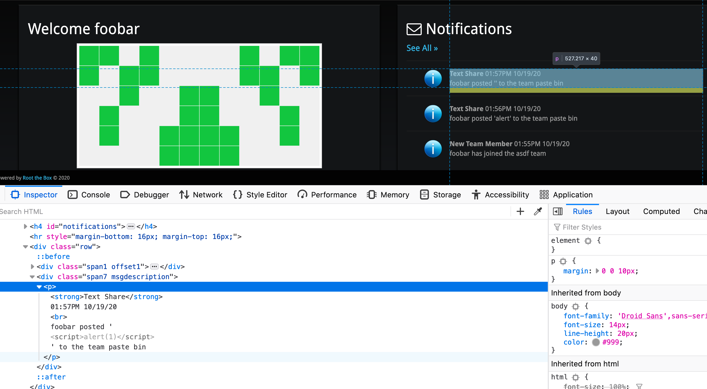 XSS on Pastebin create · Issue #417 · moloch--/RootTheBox · GitHub
