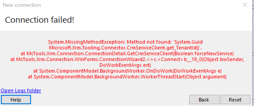 Connectivity Issues after a recent update was applied · Issue #1053 · MscrmTools/XrmToolBox · GitHub