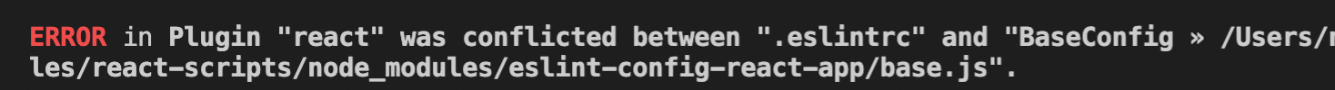 [Solved] plugin "react" was conflicted between "" and "" · Issue #1 · Seunghoya/Triple-FE ...