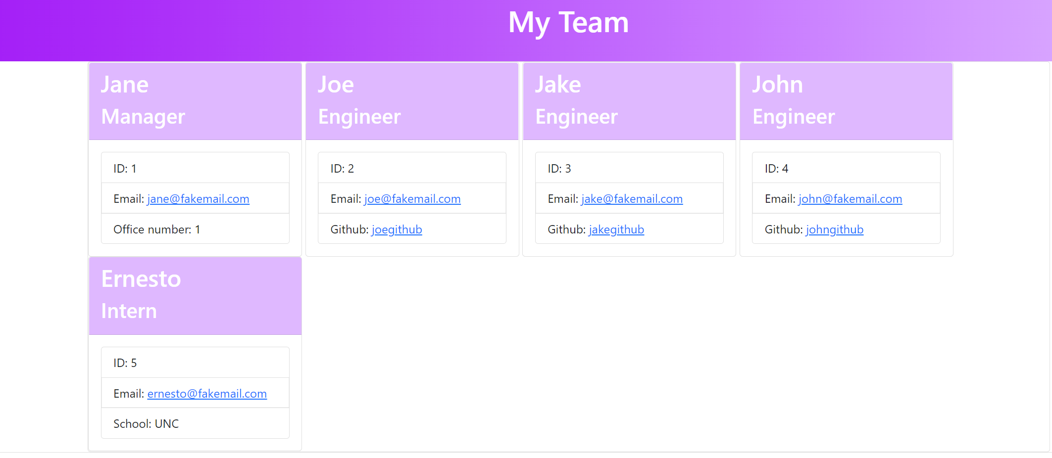 GitHub - kapodaca0403/teamprofile_generator: This is a Team Profile Generator that allows you to ...