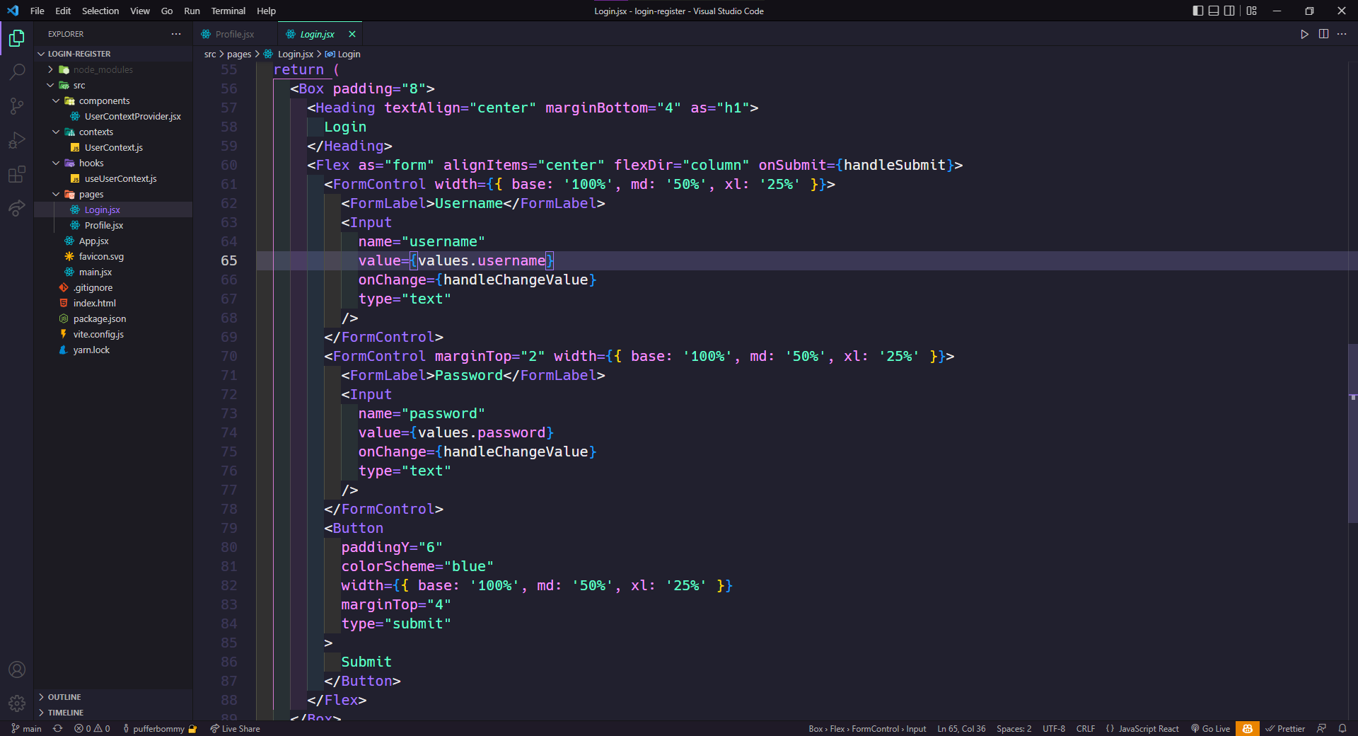 GitHub - pufferbommy/login-website