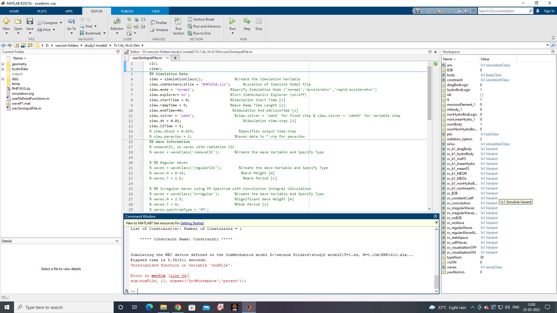 [Theory or Implementation] Running WEC-Sim and using elevationImport · Issue #873 · WEC-Sim/WEC ...