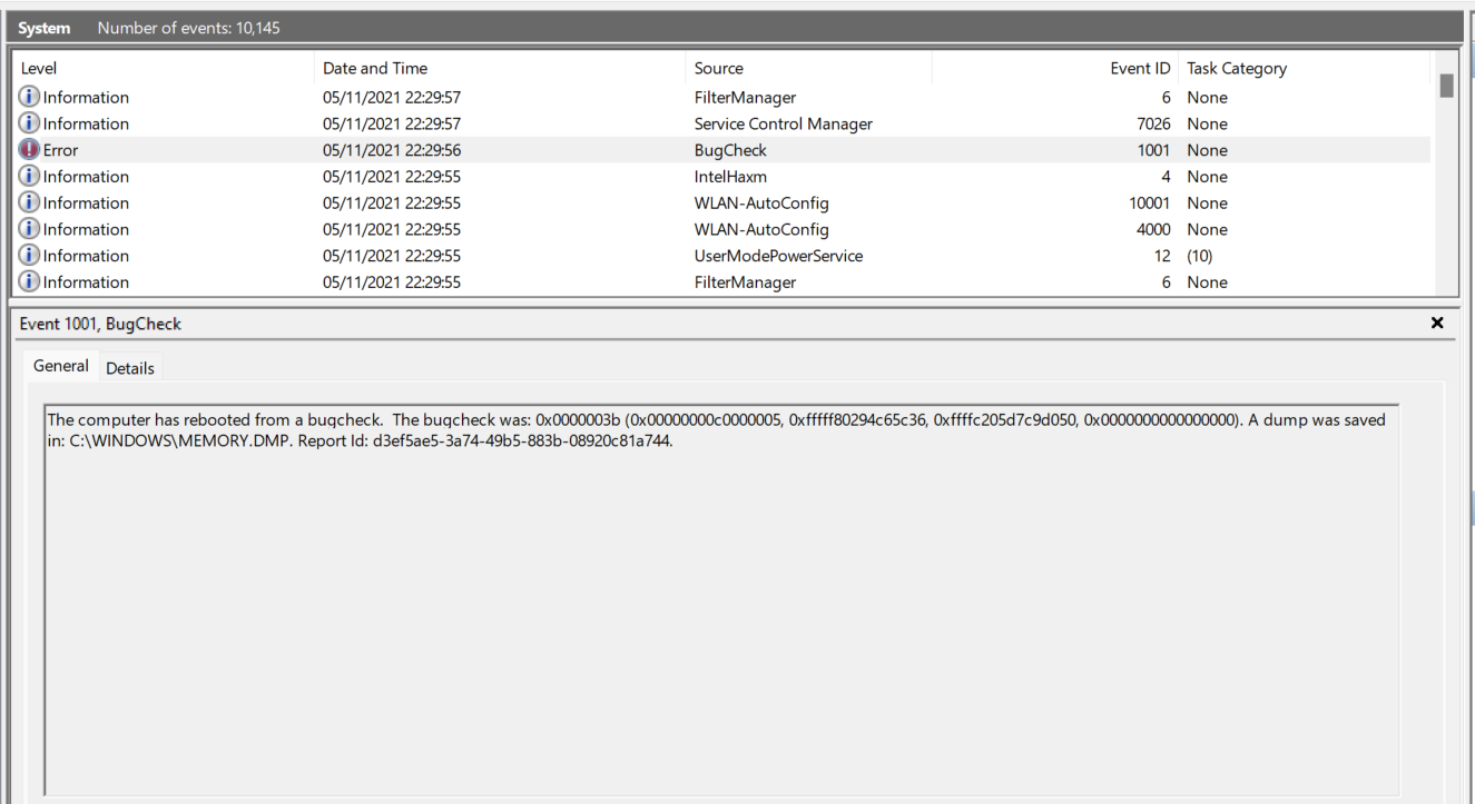 Windows 11 Insider Build BSOD on starting Impact Client. · Issue #3311 ...