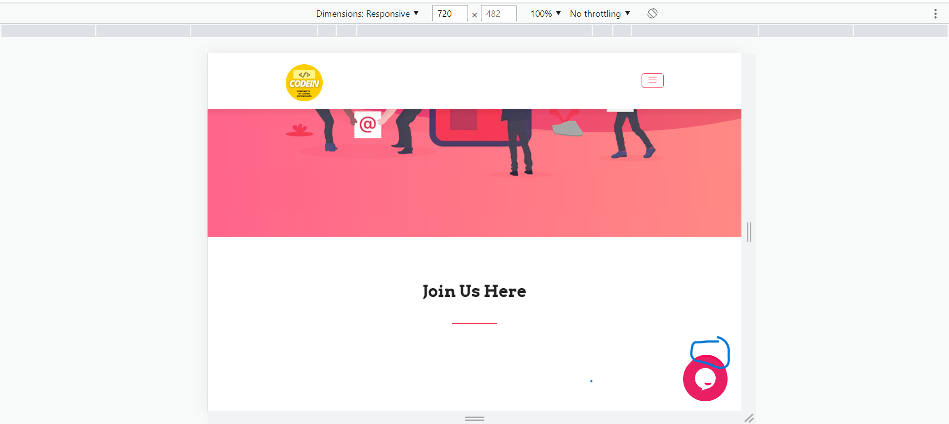 fixing bug in responsive design · Issue #303 · SauravMukherjee44/CodeIN-Community-Website · GitHub
