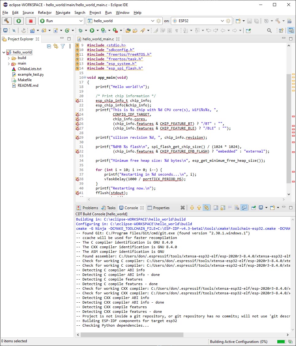 ESP Compiler Lockup (IEP-388) · Issue #226 · espressif/idf-eclipse-plugin · GitHub