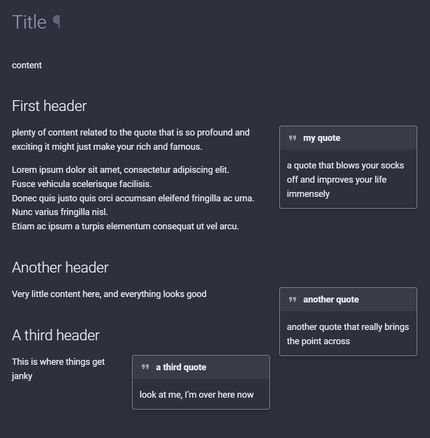 Unexpected Behaviour Of `inline End` Admonitions With Headers · Issue