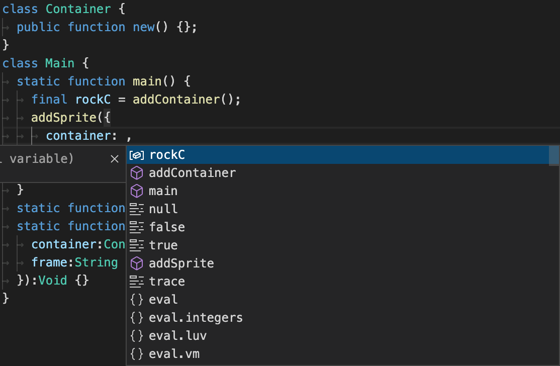 Completion request on first structure fields · Issue #10414 · HaxeFoundation/haxe · GitHub