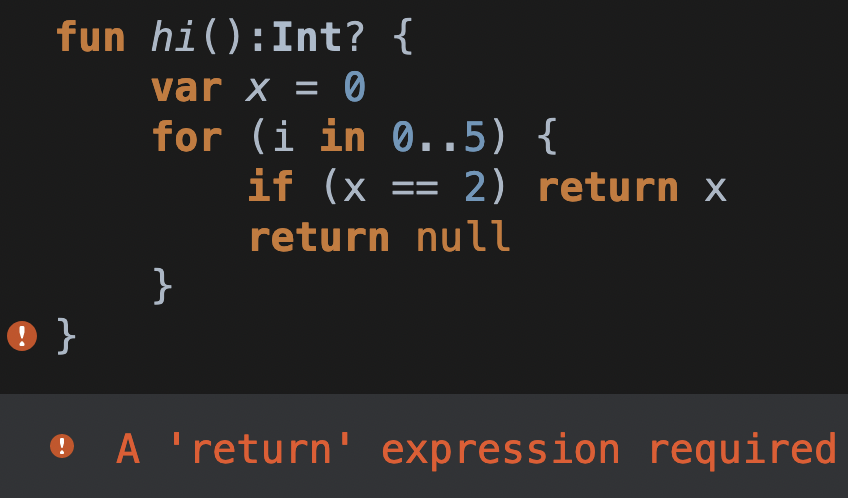 Better Error Range For Missing Return · Issue 10929 · Haxefoundation Haxe · Github