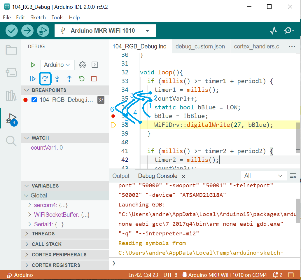 Debug. Step Over. Order-sequence is not line by line · Issue #1320 ...