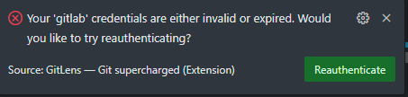 Wrong "Invalid/expired Gitlab token" keeps popping up · Issue #2949 · gitkraken/vscode-gitlens ...