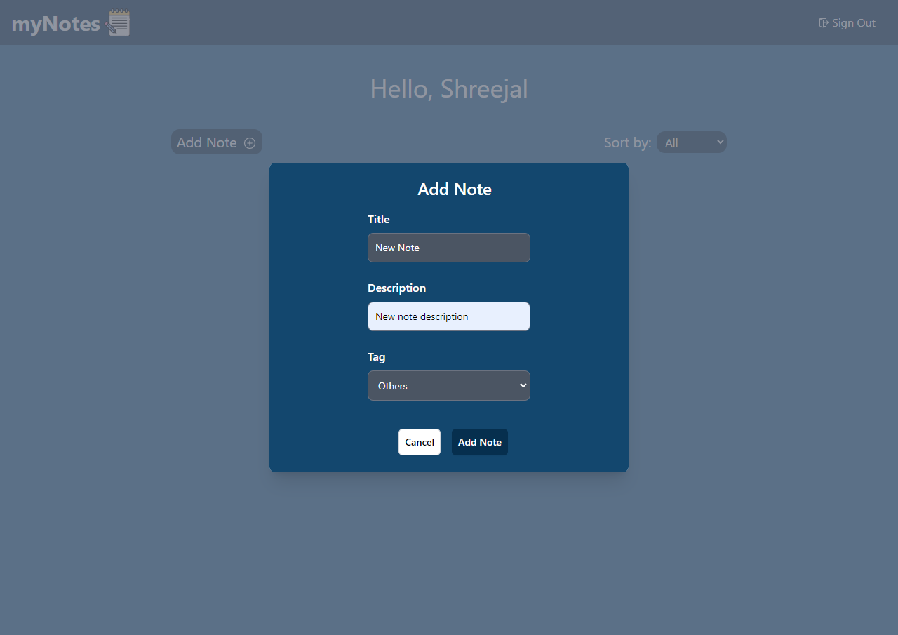 GitHub - dshreejal/React-myNotes: CRUD App built using MERN Stack to ...