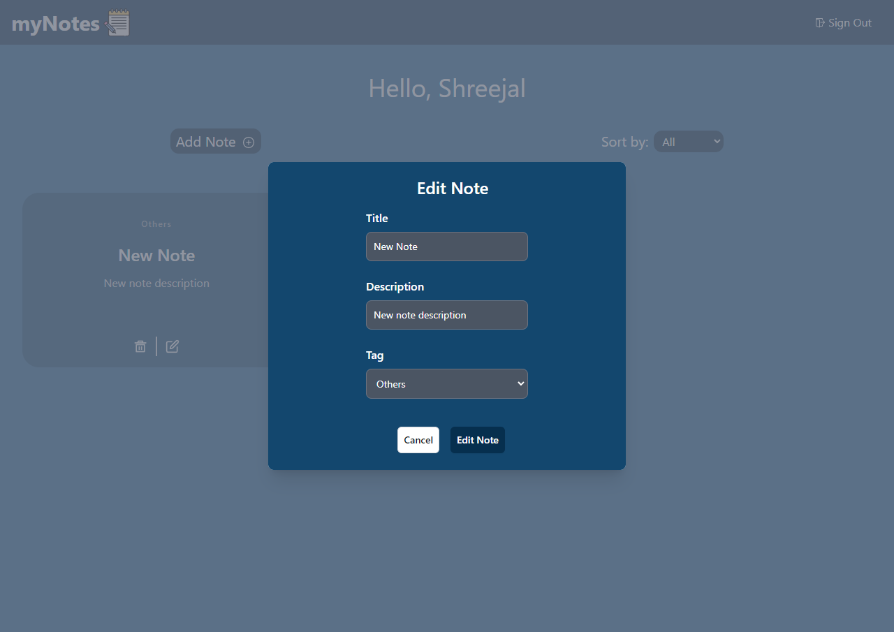GitHub - dshreejal/React-myNotes: CRUD App built using MERN Stack to ...