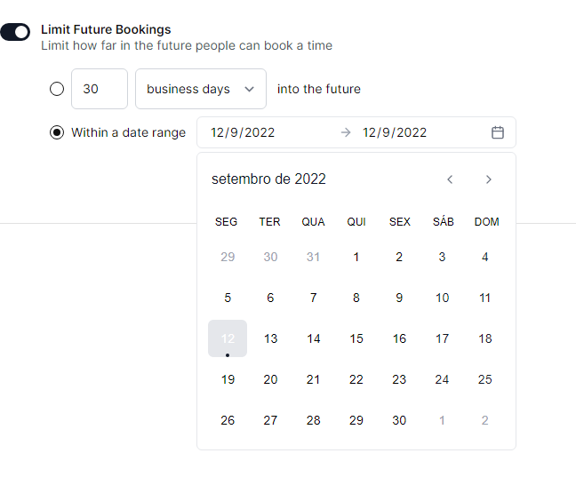 Component Simple Date Selector Calendar Arrows Layout Broken · Issue 4389 · Calcom 