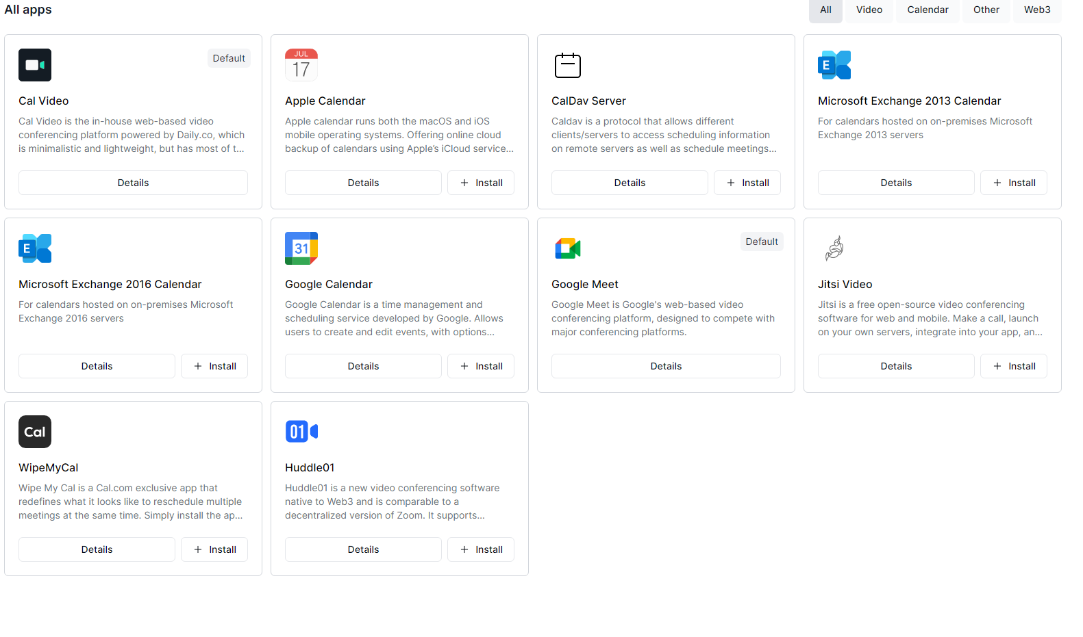 /app-store/category page - app cards missing install button · Issue #4287 · calcom/cal.com · GitHub