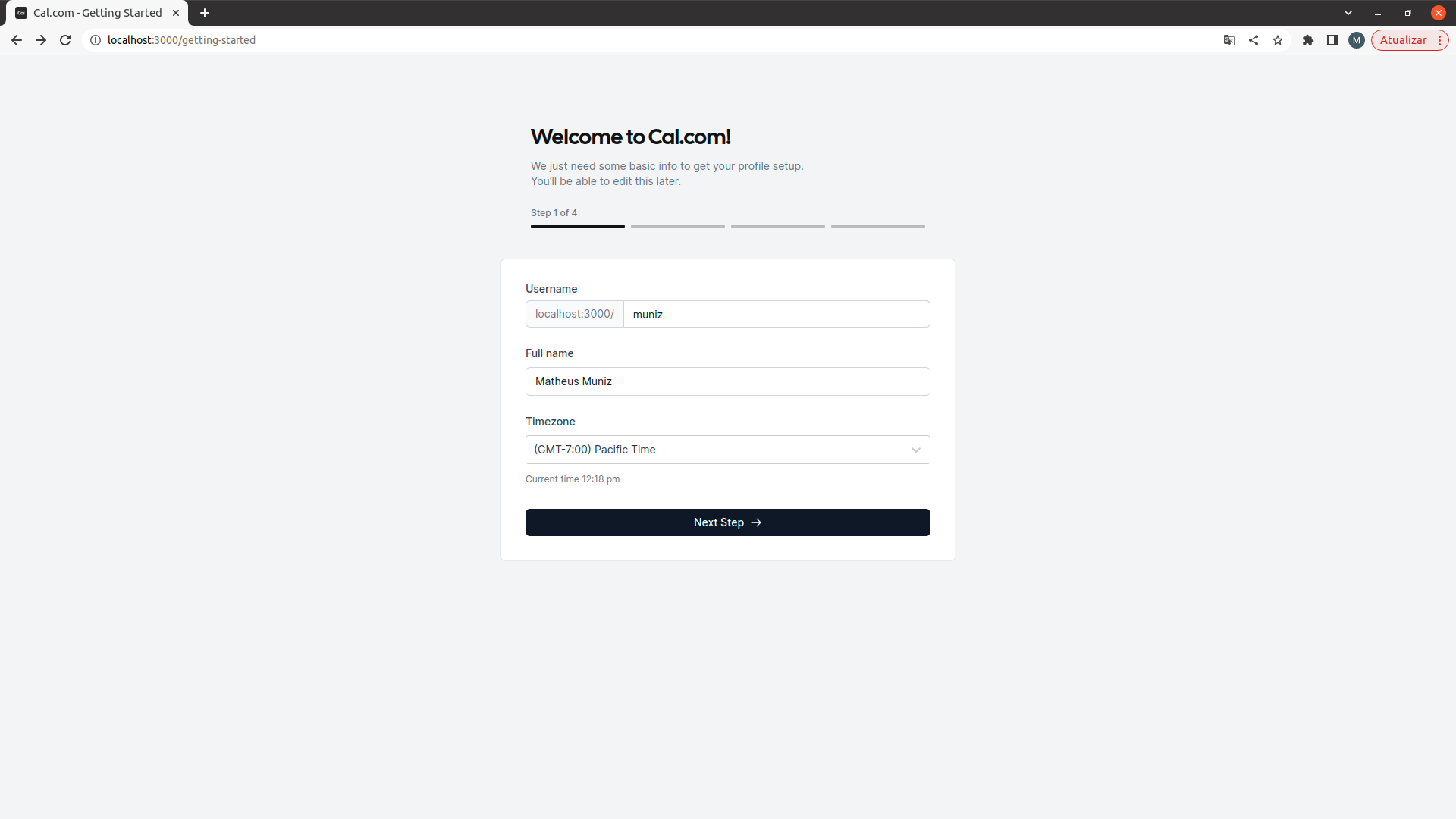 [CAL-106] /onboarding - UI issues & small improvements · Issue #4356 · calcom/cal.com · GitHub