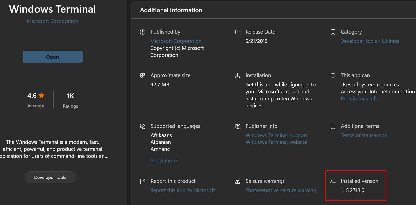 Can't find the release for the currently installed version (v1.15.2713.0) · Issue #14101 ...