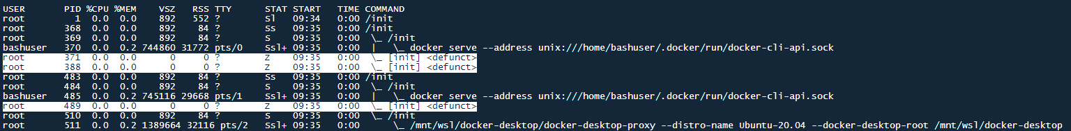 3 Zombie Processes · Issue #9101 · docker/for-win · GitHub