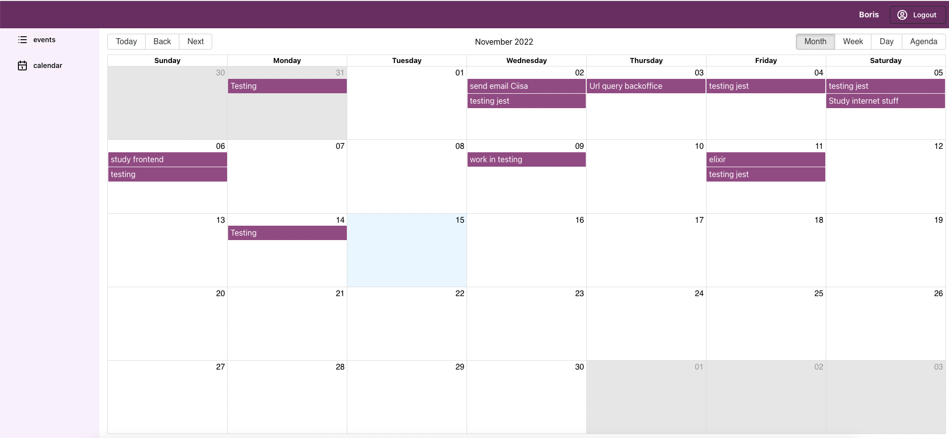 GitHub - Borzar/calendar-app