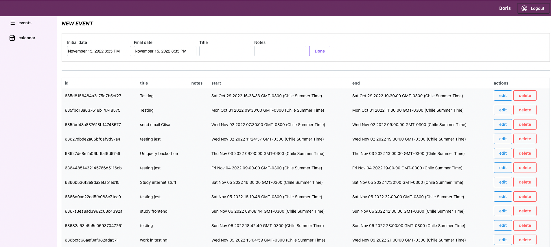 GitHub - Borzar/calendar-app