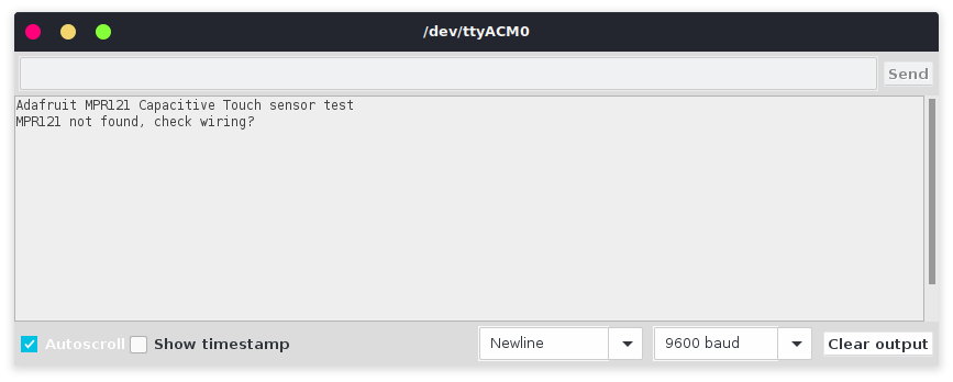 MPR121 library does not work with Arduino Due although all the libraries are up to date · Issue ...