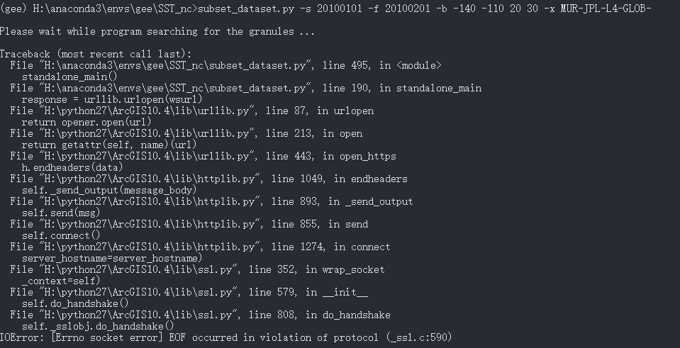 Ioerror Errno Socket Error Eof Occurred In Violation Of Protocol Sslc590 · Issue 2 