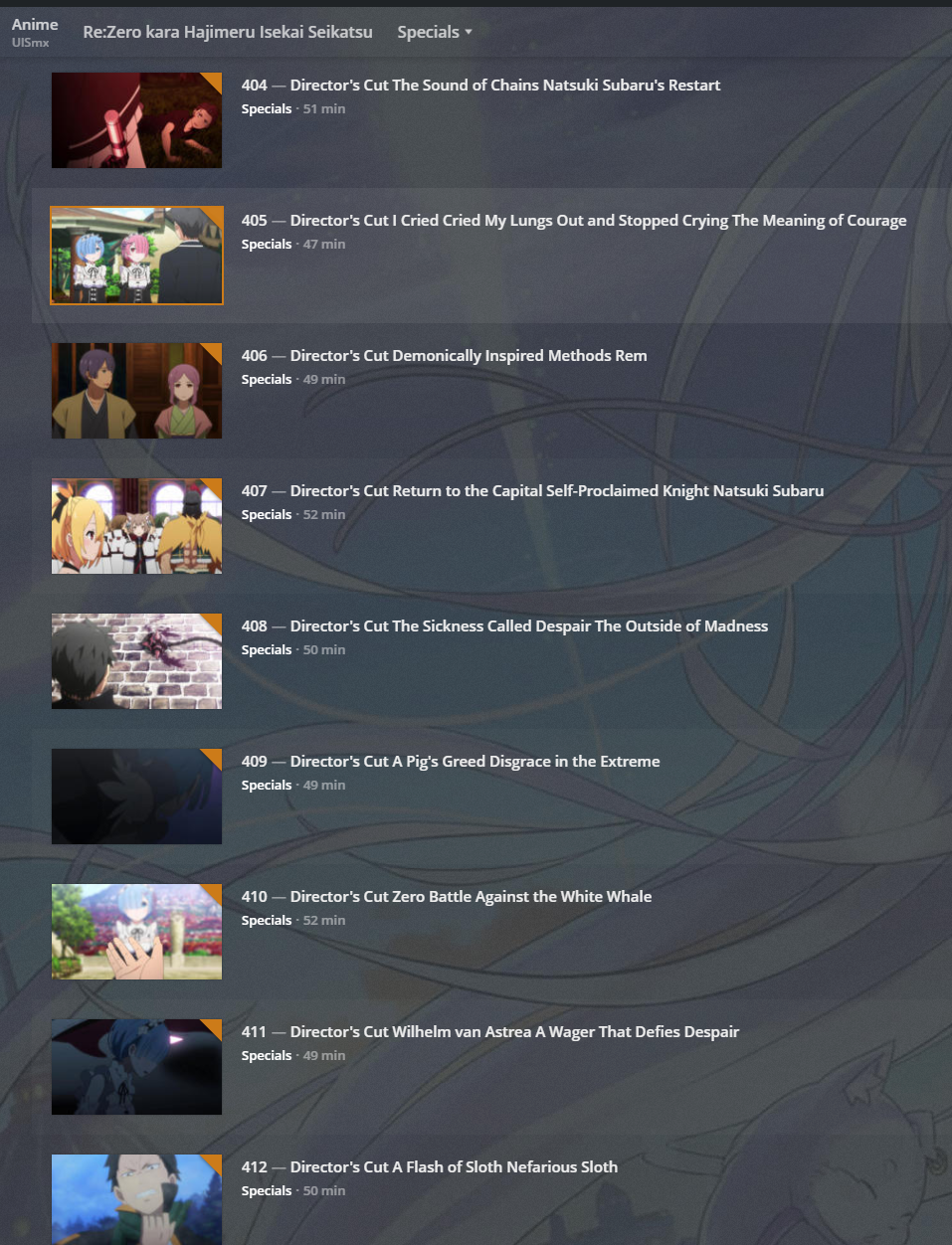 [anidb] Re:Zero - Other Episodes · Issue #398 · ZeroQI/Hama.bundle · GitHub