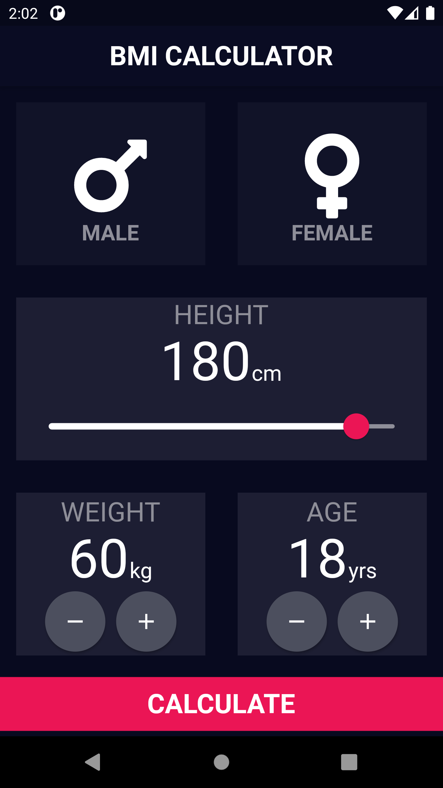 GitHub - Irshad-Shaik-16/BMI-Calculator: A simple Android/iOS app for calculating body mass ...