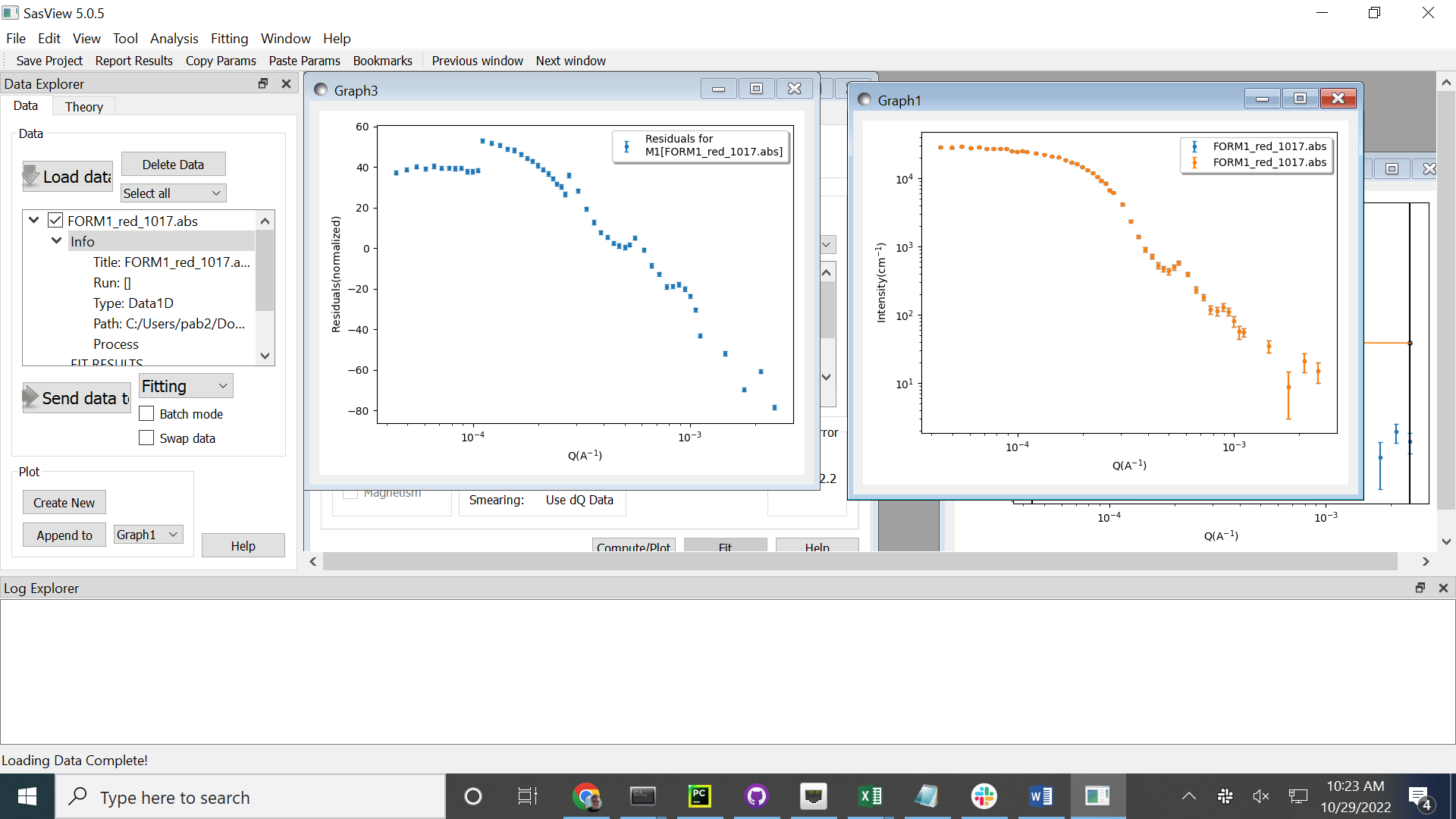 Certain Data Files Open An Extra Plot When Loaded Into The Fitting Perspective · Issue 2327