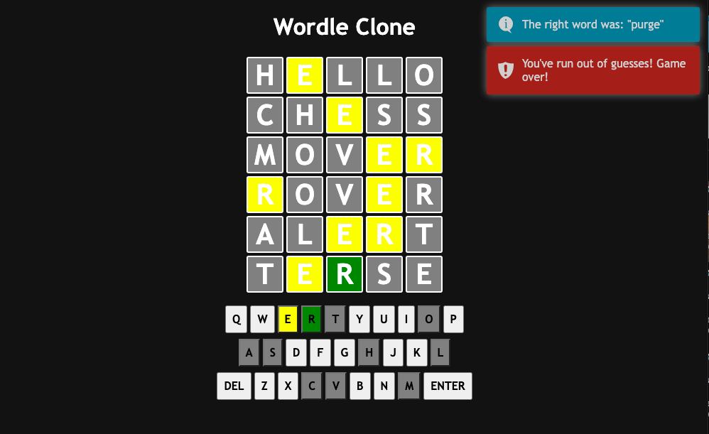GitHub - LeenaMadhok/wordle_clone: It's the clone project of wordle game.