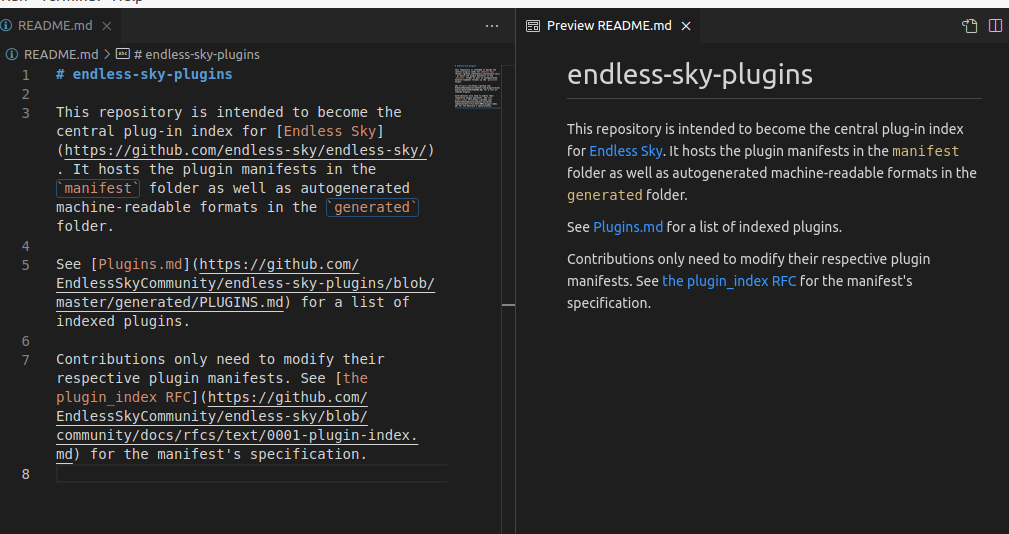 endless-sky-vscode-devcontainer/docs/preview-markdown.md at main · samrocketman/endless-sky ...