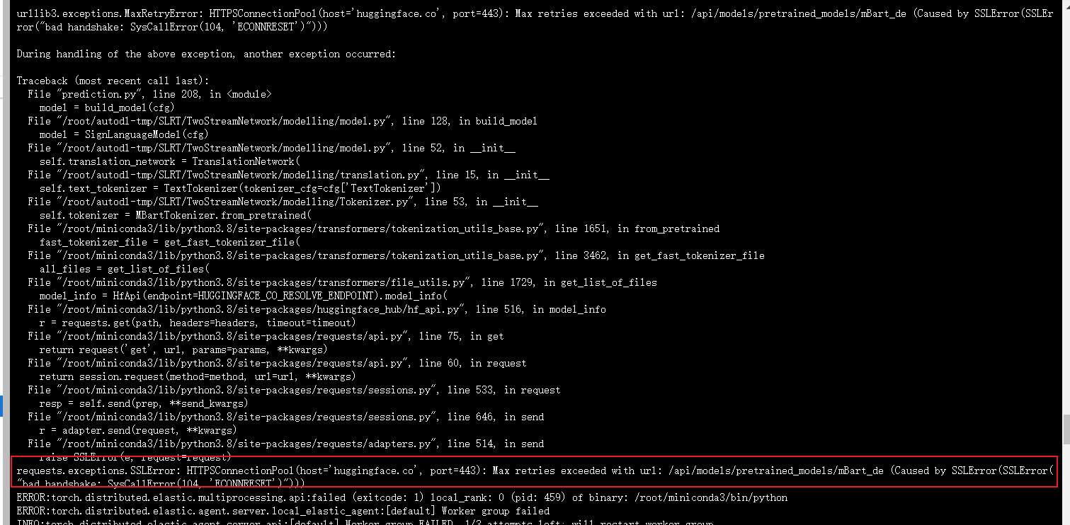 asking about evaluation: Max retries exceeded with url: /api/models/pretrained_models/mBart_de ...