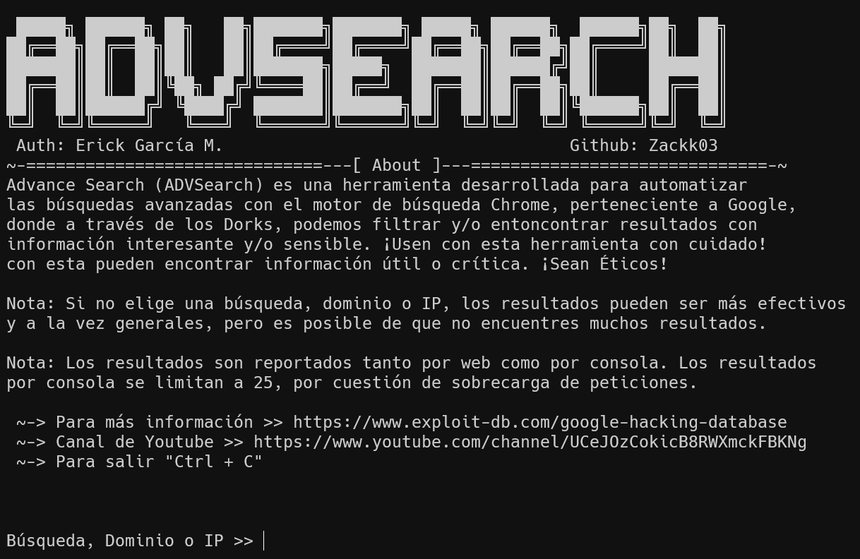 GitHub - Zackk03/AdvSearch