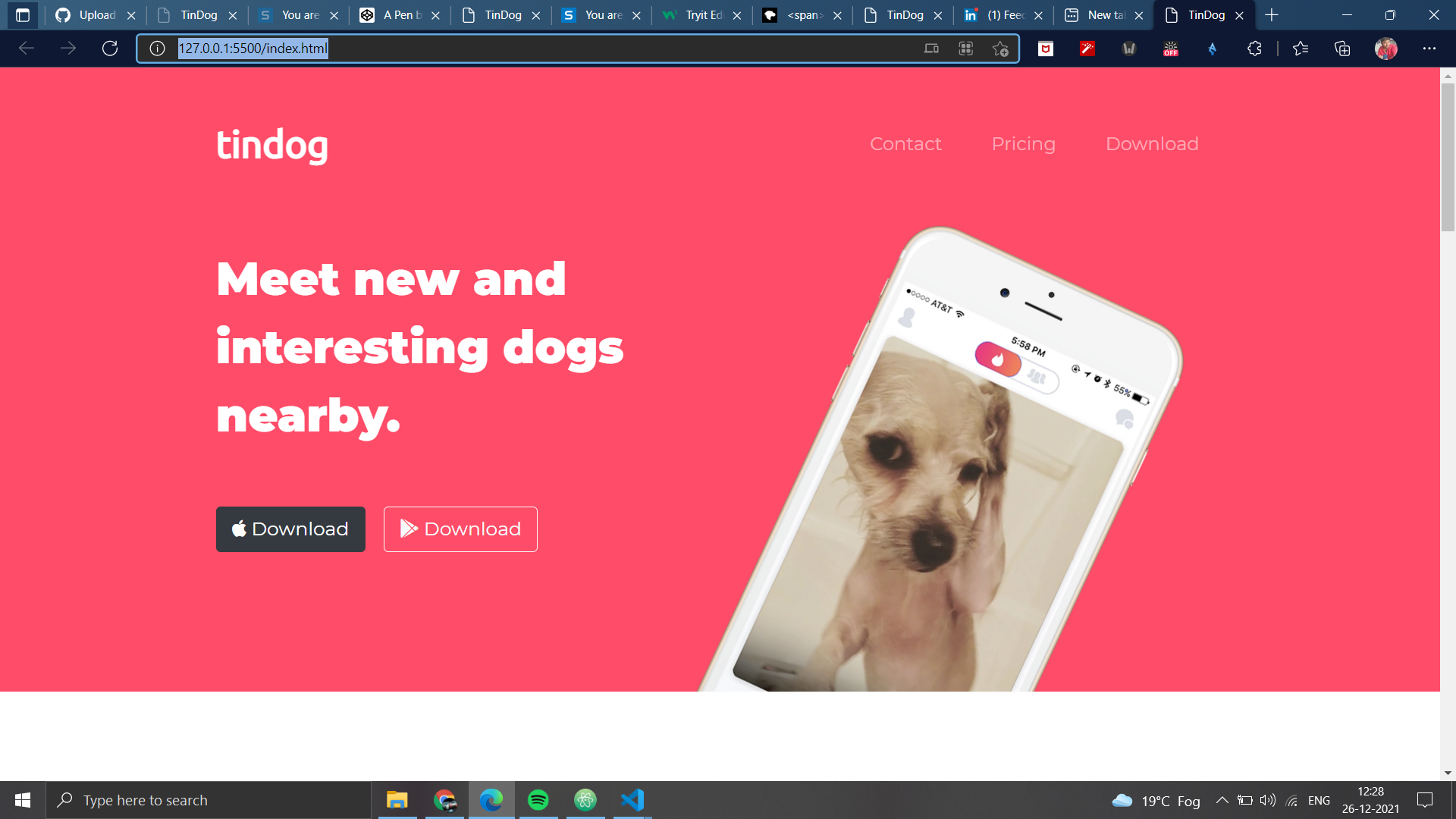 GitHub - markandey007/TinDog: Made with purely html css javascript and bootstrap v(4.0)