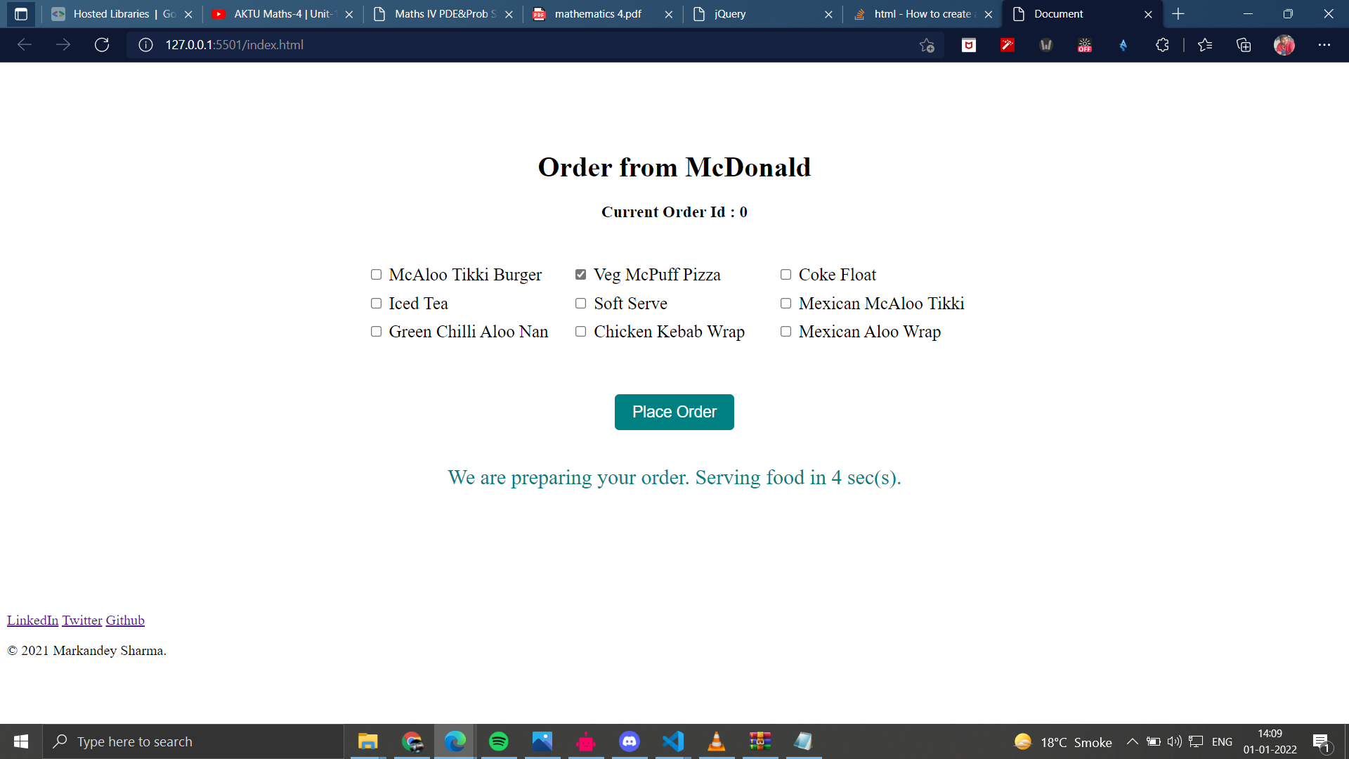 GitHub - markandey007/McDonalds-food-: McDonald Food ordering website