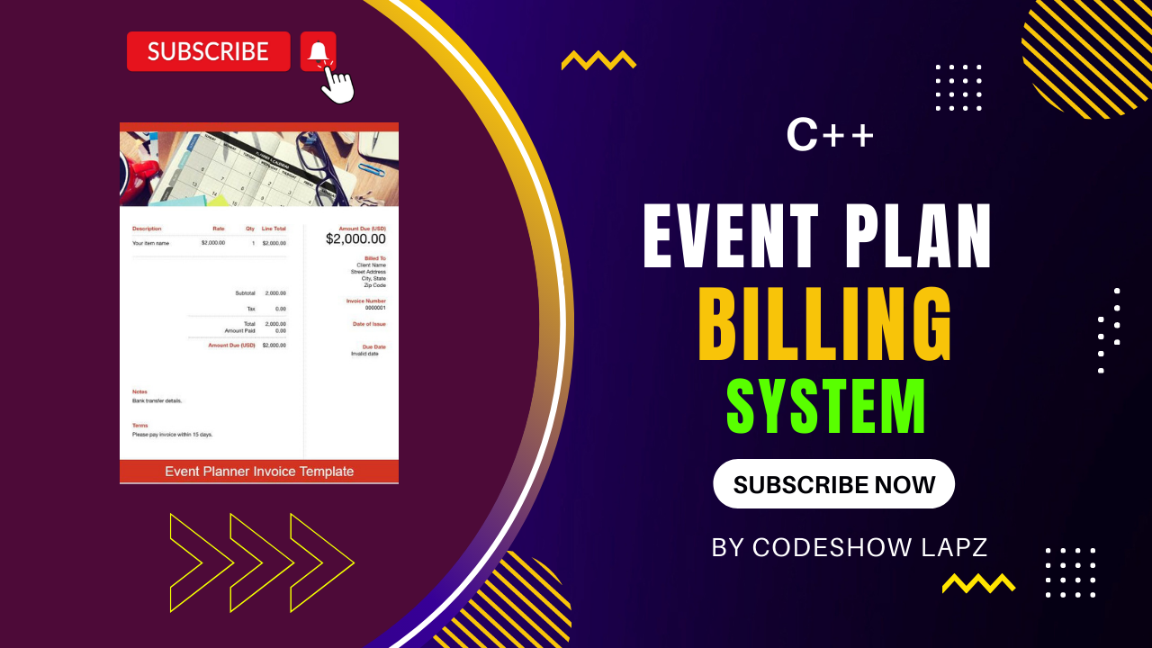 GitHub - SE-LAPS/Event-Planning-Billing-System: Event Planning Billing ...