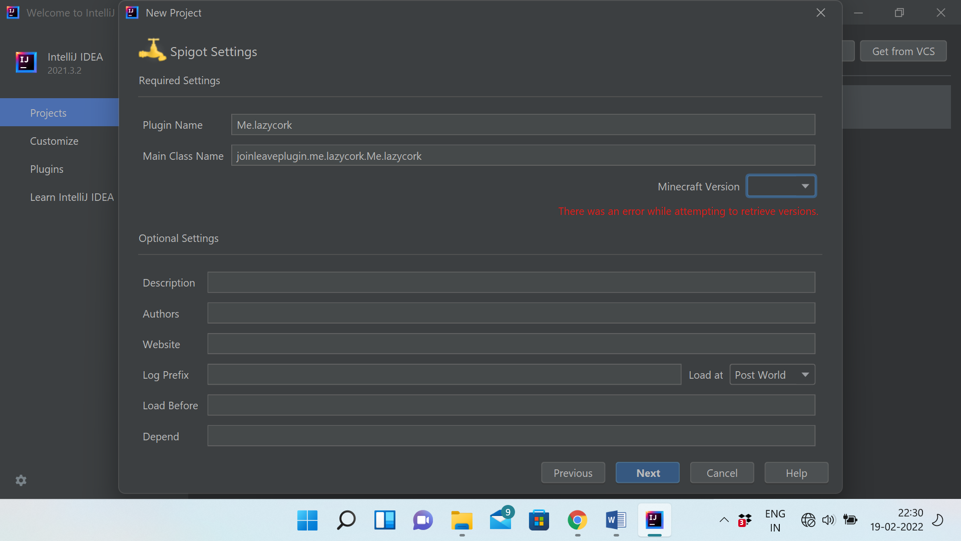 Minecraft Version Selector Error · Issue #1811 · minecraft-dev/MinecraftDev · GitHub