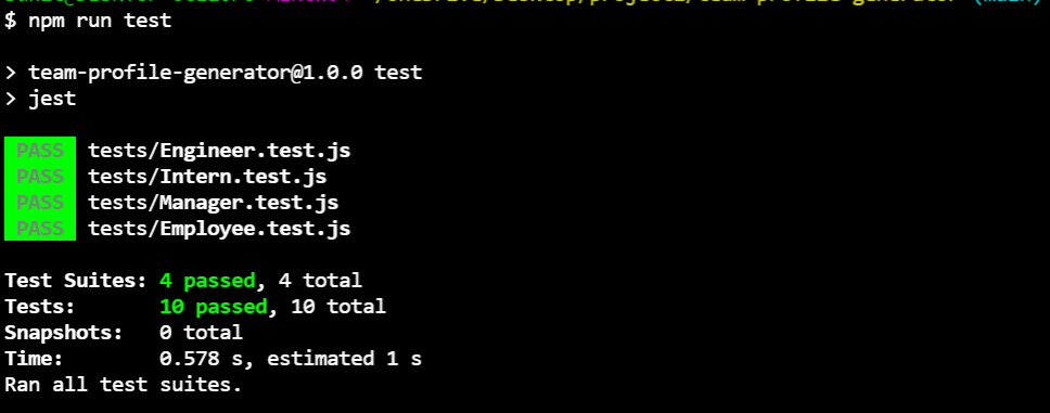GitHub - Sunita002/team-profile-generator: A node.js command-line application that takes in ...