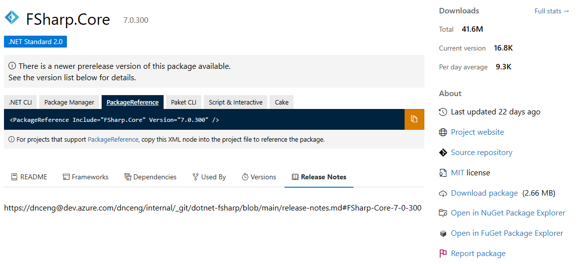 Where Are The Fsharp Core 7 0 300 Release Notes · Issue 15331 · Dotnet Fsharp · Github