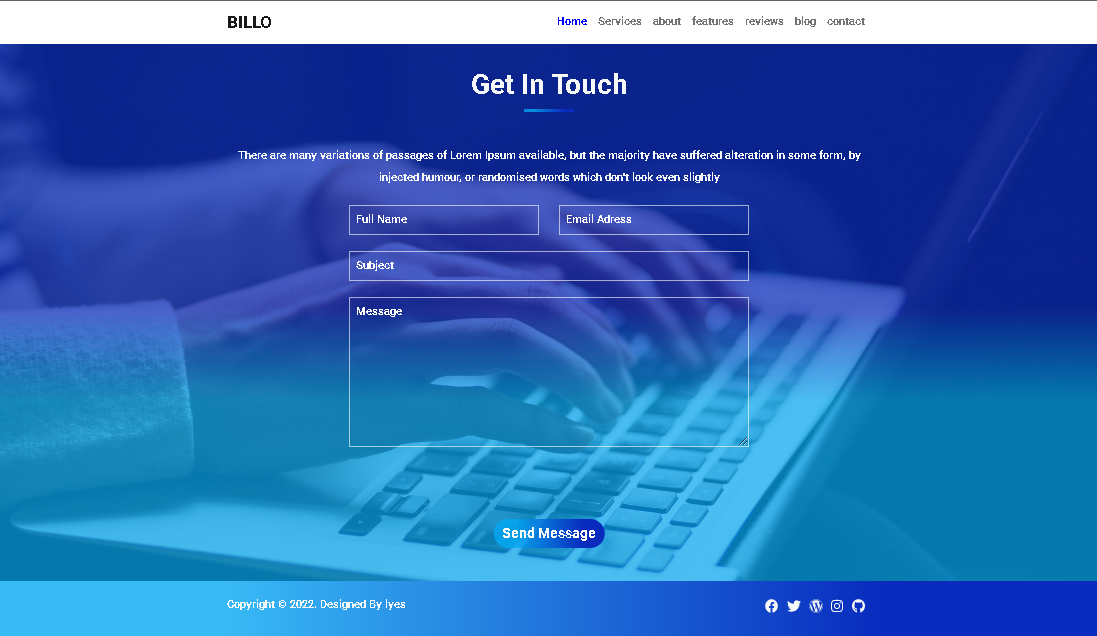 GitHub - LYES2022/Template-Two-With-Bootstrap: Bootstrap Web Designe