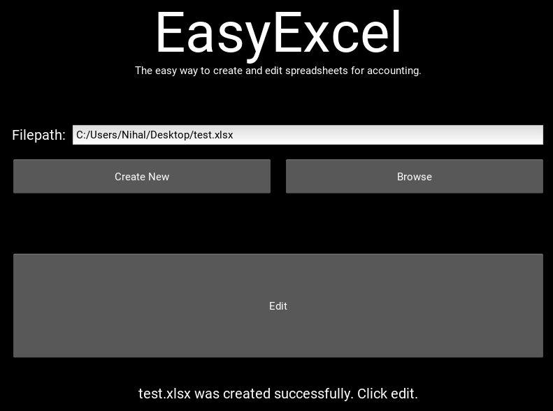 GitHub - nihal-sahu/EasyExcel: An easy way of accounting for those who don't know Microsoft Excel.