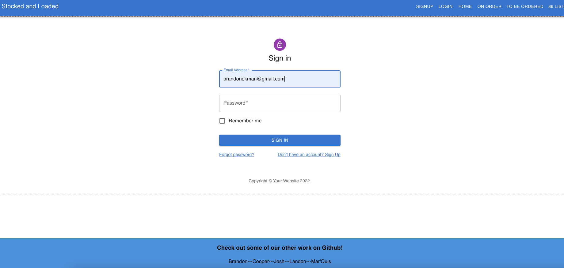 GitHub - AugustusXI/Stocked-and-Loaded