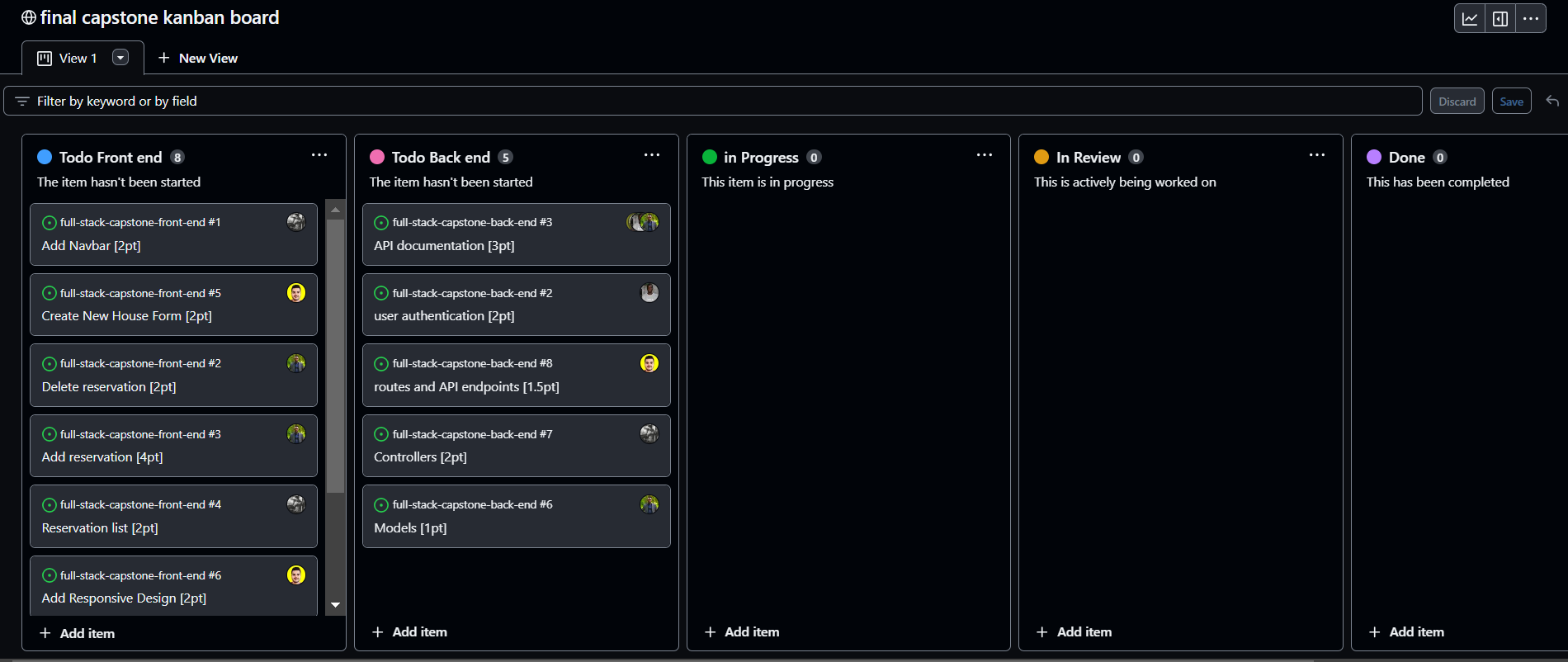 final Capstone Kanban board · Issue #9 · huzaifakhan0308/full-stack ...
