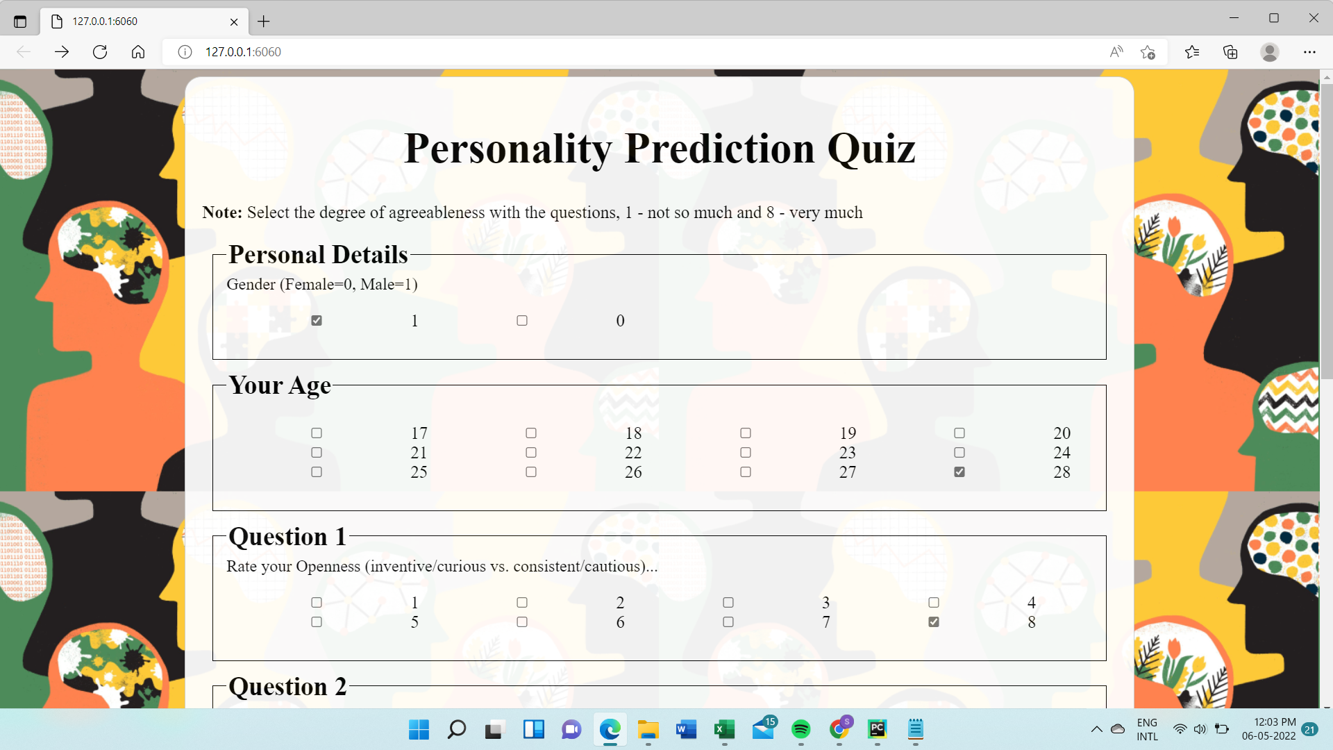 GitHub - gayatribkar/Personality-prediction-Website