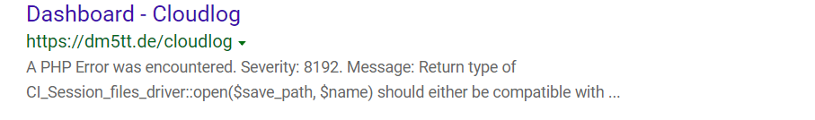 Google Bot / Bing Bot seems to cause a PHP error when indexing Cloudlog instances · Issue #1587 ...