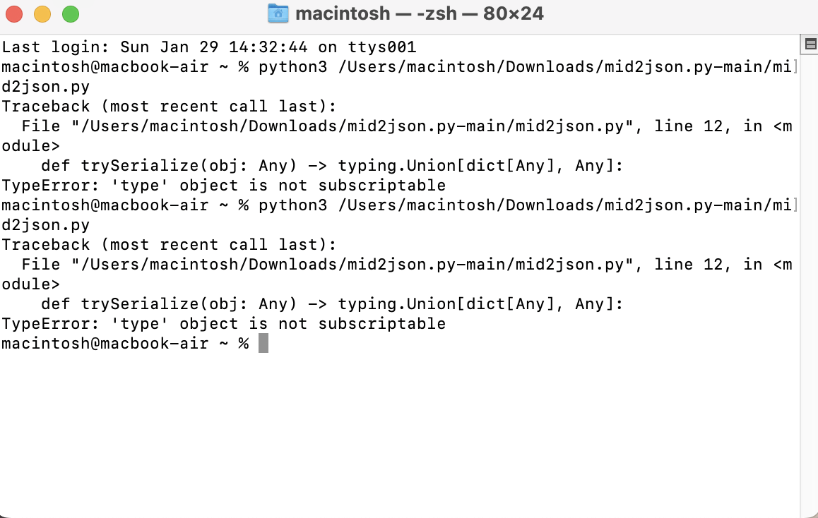 Error · Issue 1 · Liquidheliummid2jsonpy · Github