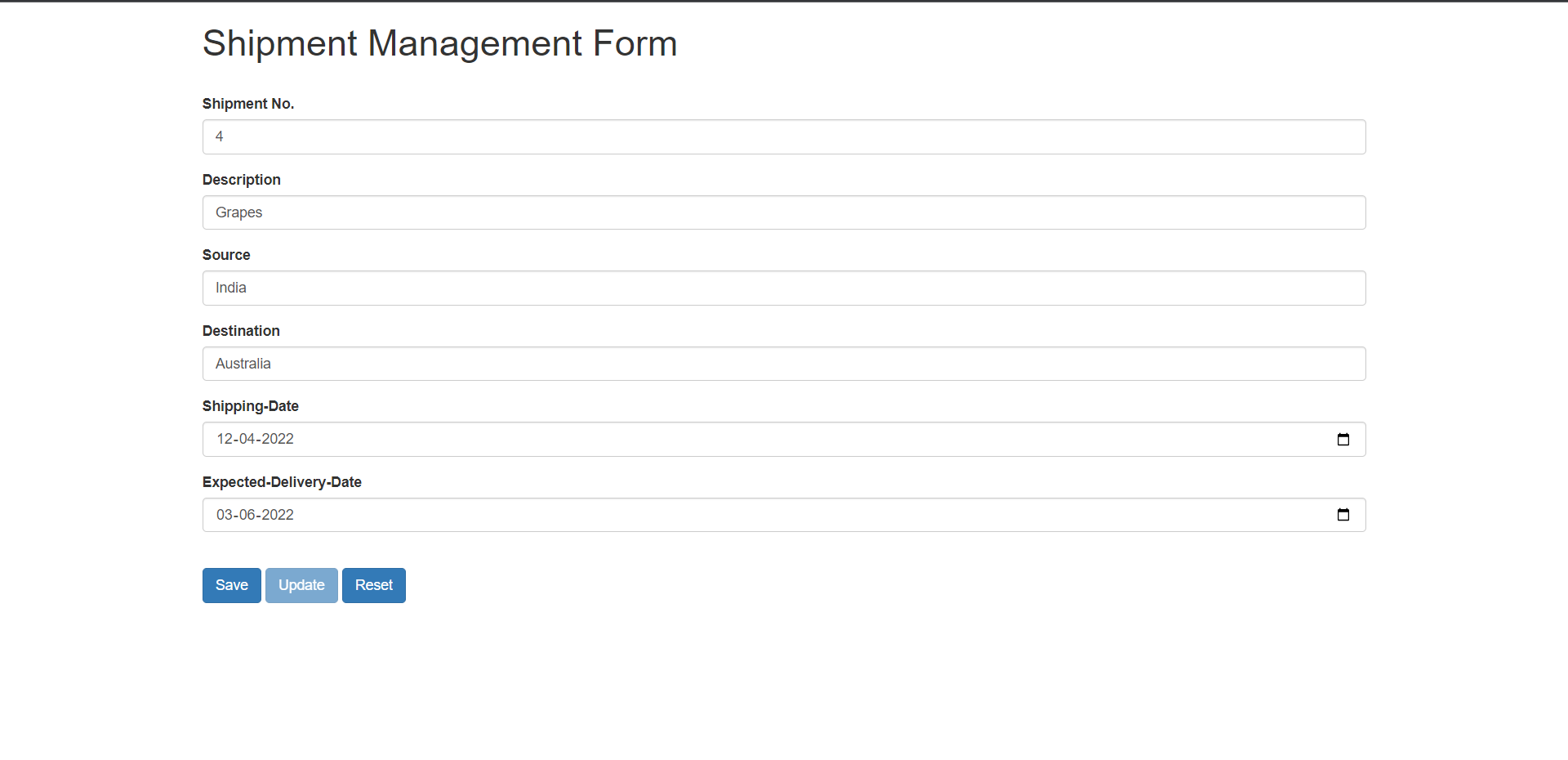 GitHub - adr-pooldt1/Login2Xplore: Shipment Management Form using JPDB