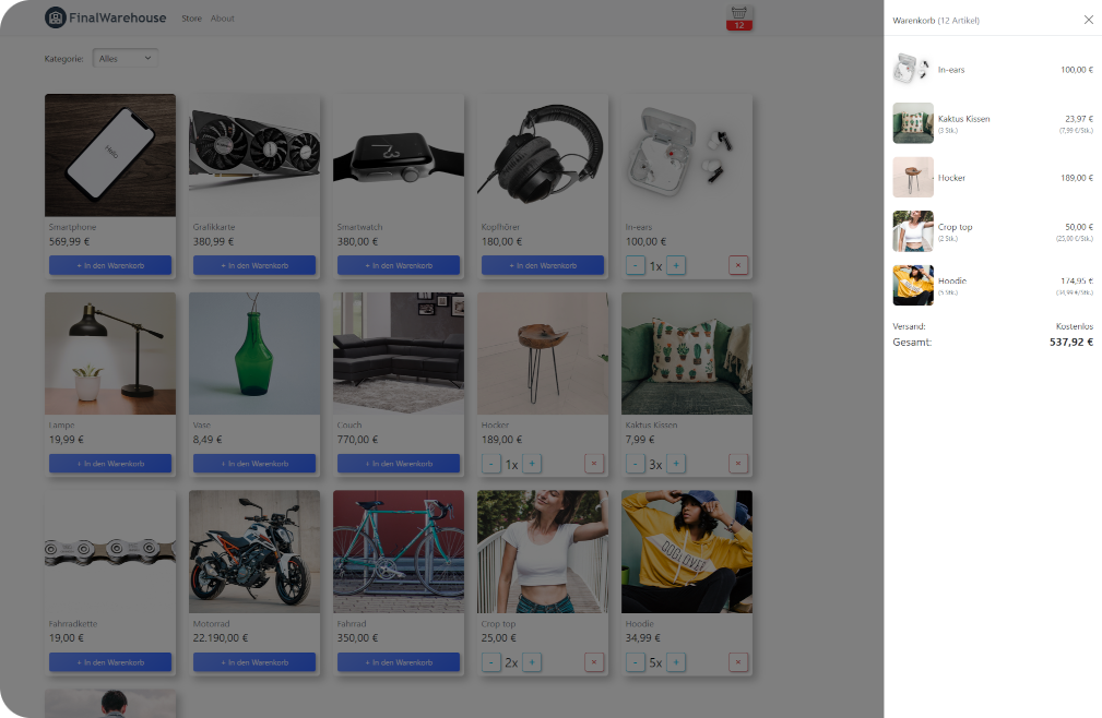 GitHub - jfgoldbach/FinalWarehouse: E-Commerce site with multiple pages