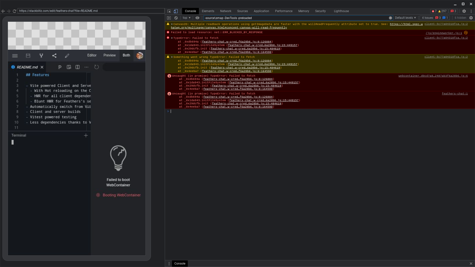 WebContainers not running on Chrome for Android · Issue #810 · stackblitz/webcontainer-core · GitHub