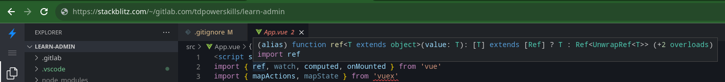 Basic TS support completely broken in Vue, but works in React · Issue #821 · stackblitz ...