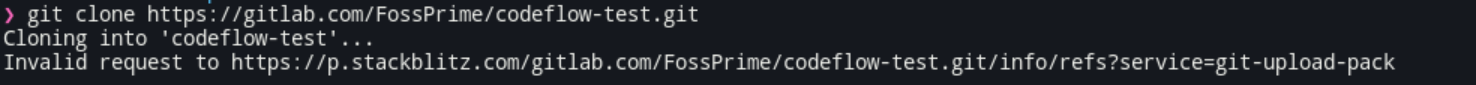 Codeflow Regression Git Clone No Longer Works Reliably · Issue 876 · Stackblitz